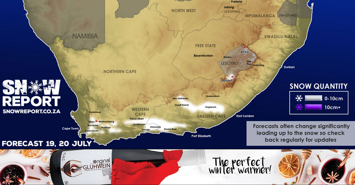 Light snow across parts of South Africa this weekend | Snow Report SA