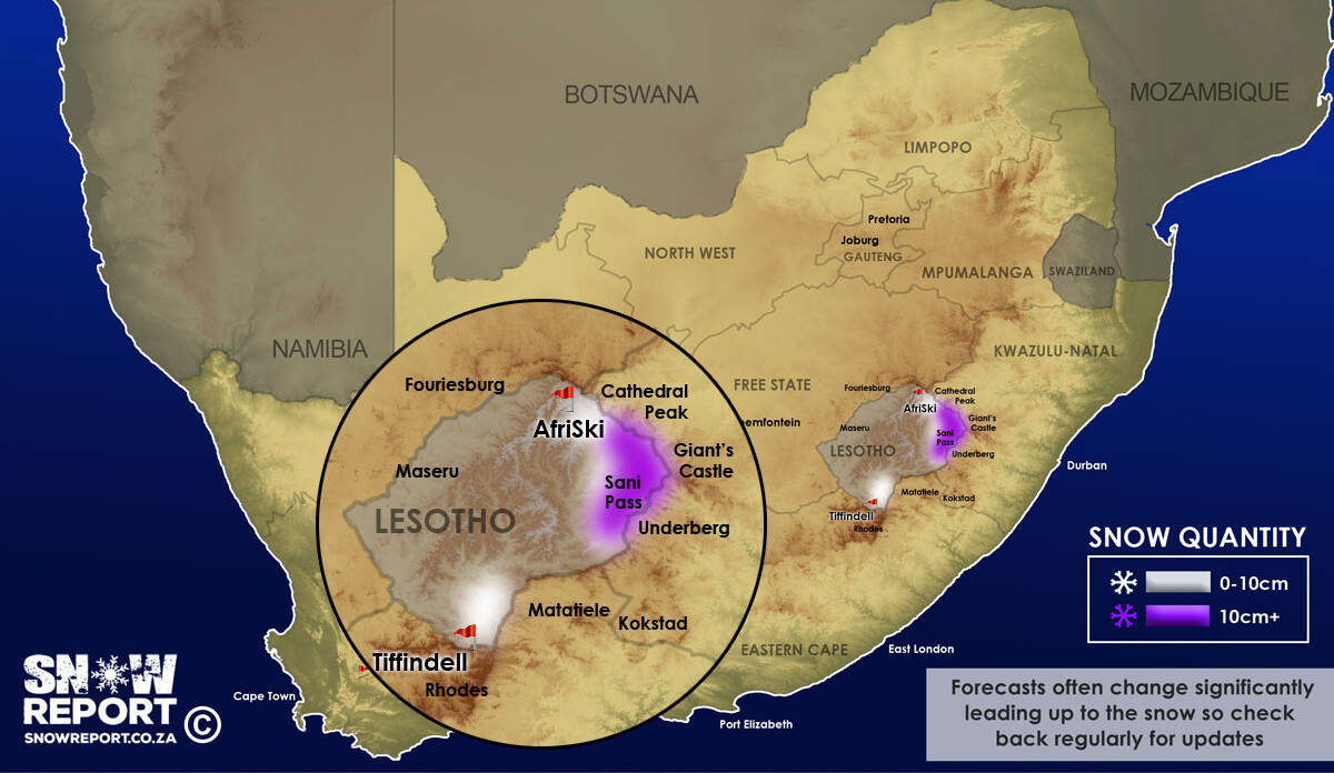 More snowfall possible for South Africa and Lesotho this week