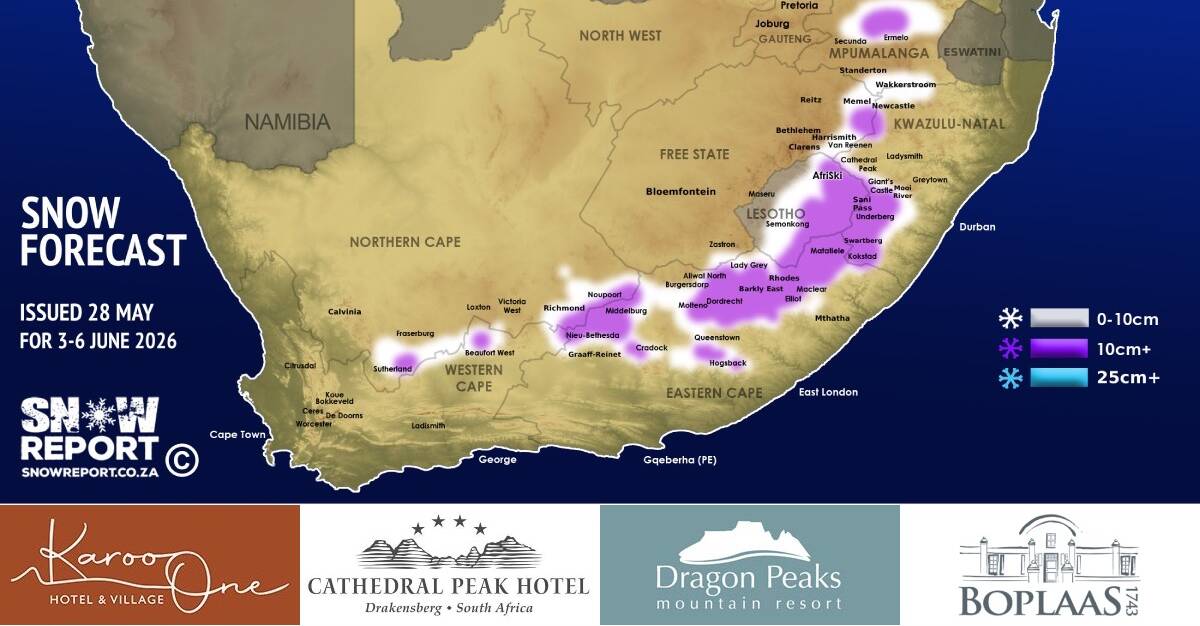 Snow possible in six SA provinces and Lesotho next week – heavy in some ...