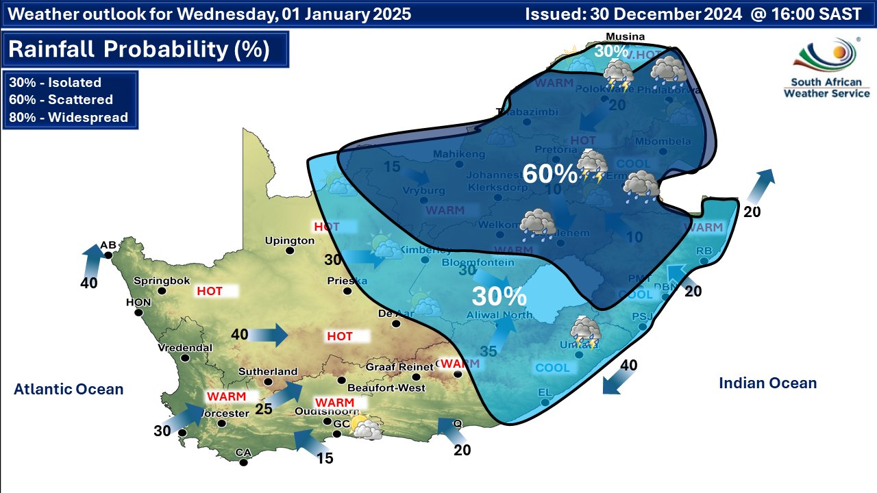 Severe thunderstorms, damaging wind and waves, and a heatwave on Tuesday