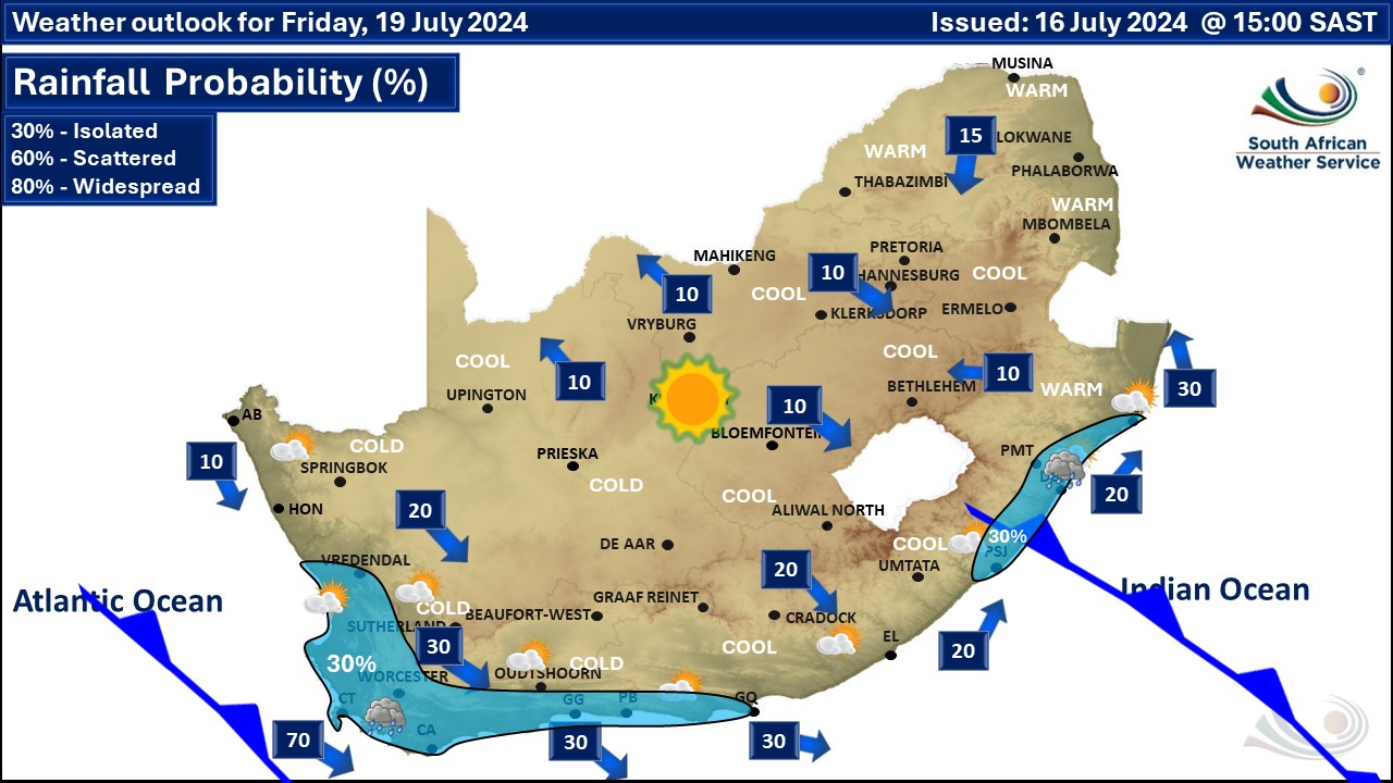 Cold in parts on Tuesday and some showers possible