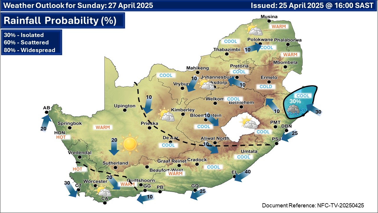 Disruptive rainfall warnings for the Eastern Cape and KwaZulu-Natal on ...