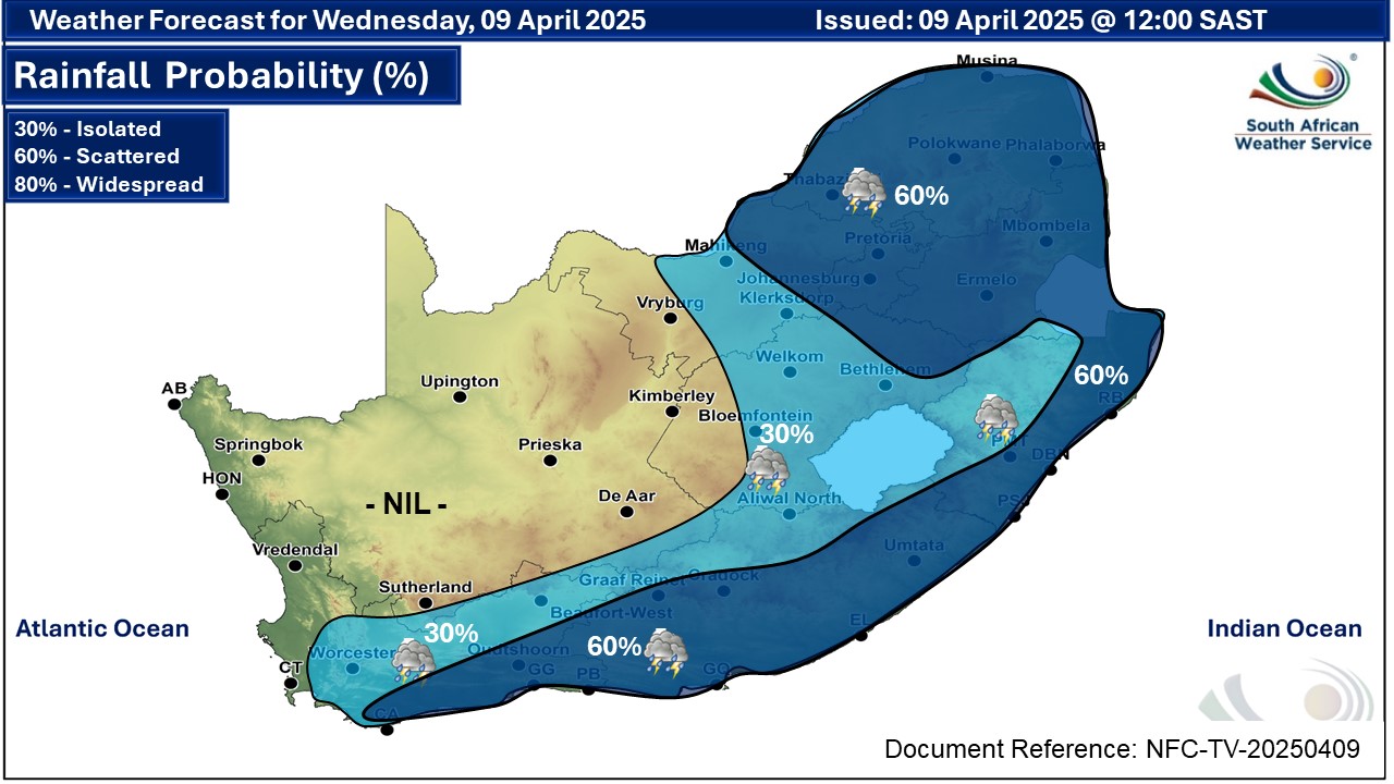 Severe thunderstorm warning coverage over parts of six provinces on ...