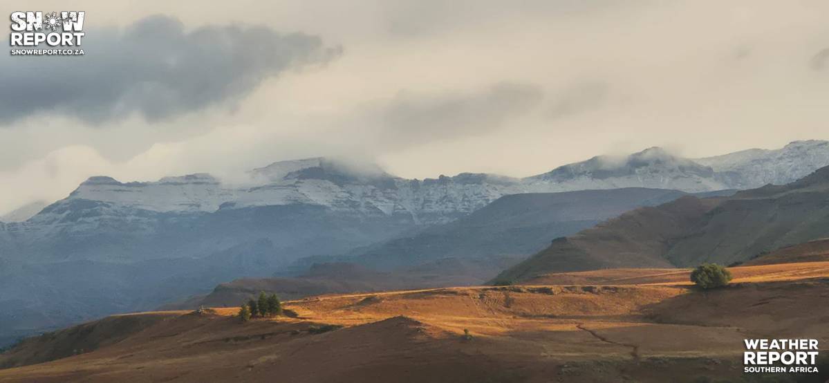 Snow fell overnight in Lesotho and more is on the way today